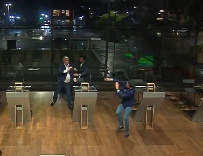 Novas imagens mostram Datena jogando cadeira contra Marçal; assista ...